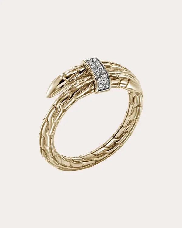 John Hardy Diamond & 14k Spear Ring