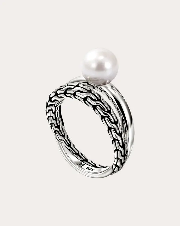 John Hardy Cultured Pearl Jh Essential Ring