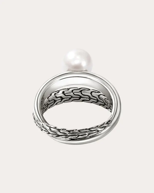 John Hardy Cultured Pearl Jh Essential Ring