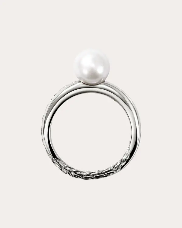 John Hardy Cultured Pearl Jh Essential Ring
