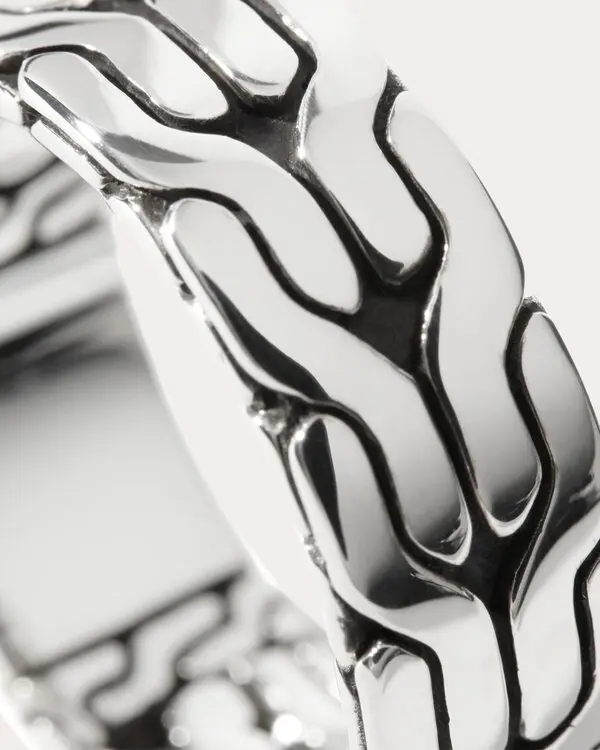 John Hardy Carved Chain Band Ring