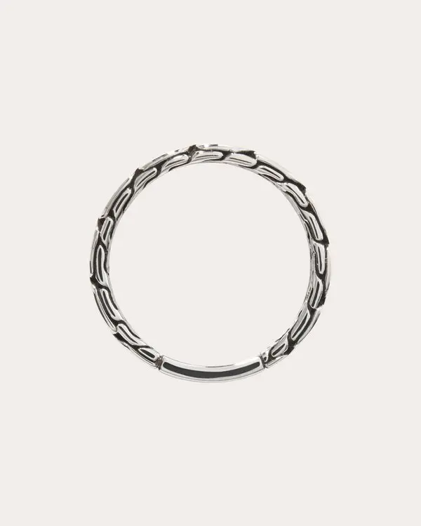 John Hardy Carved Chain Band Ring
