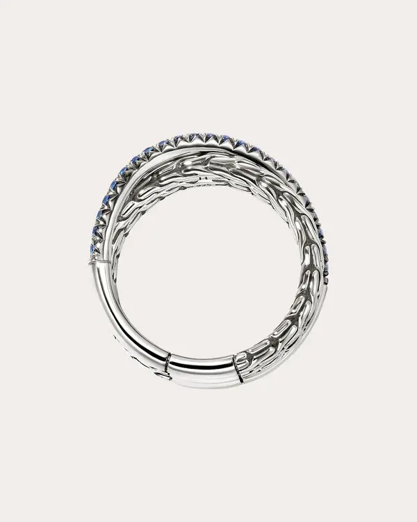 John Hardy Sapphire Jh Essential Pavé Crossover Ring