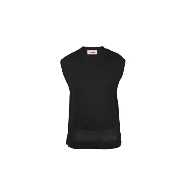 LA GRANNI Knit Vest Charcoal