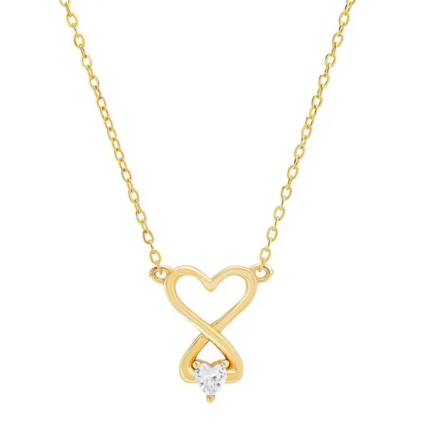 KYLIE HARPER Infinity Love Diamond Cz Necklace - Gold