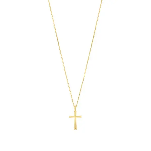 ESTERAH 18k Plated Sterling Silver Cross Necklace