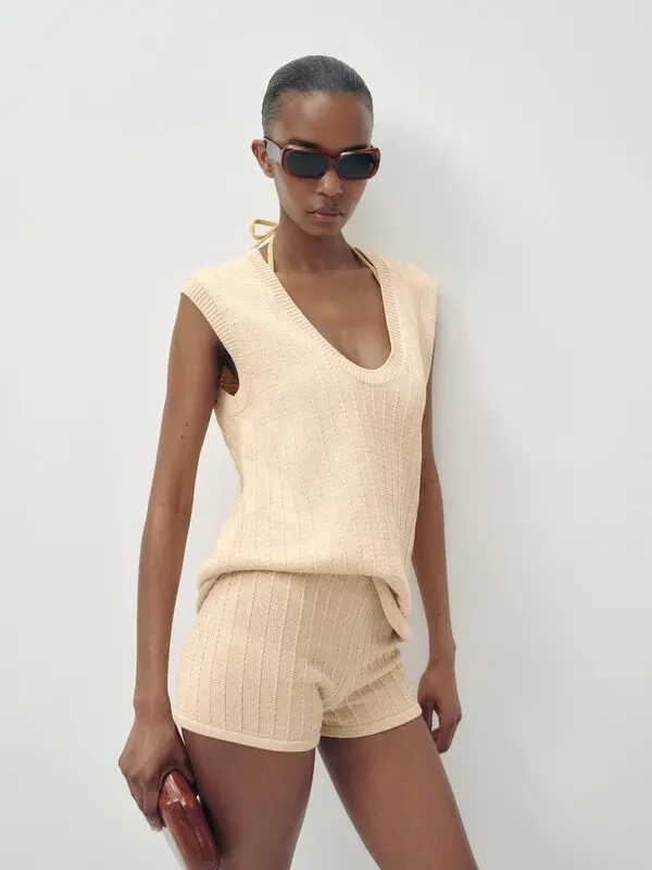 REFORMATION Pari Cotton Sweater Set