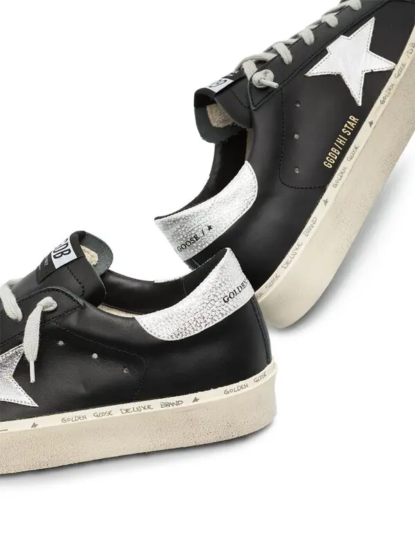 GOLDEN GOOSE Hi Star Leather Sneakers - Black