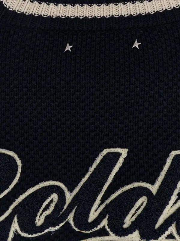 GOLDEN GOOSE Golden" Appliqué Crewneck Sweater