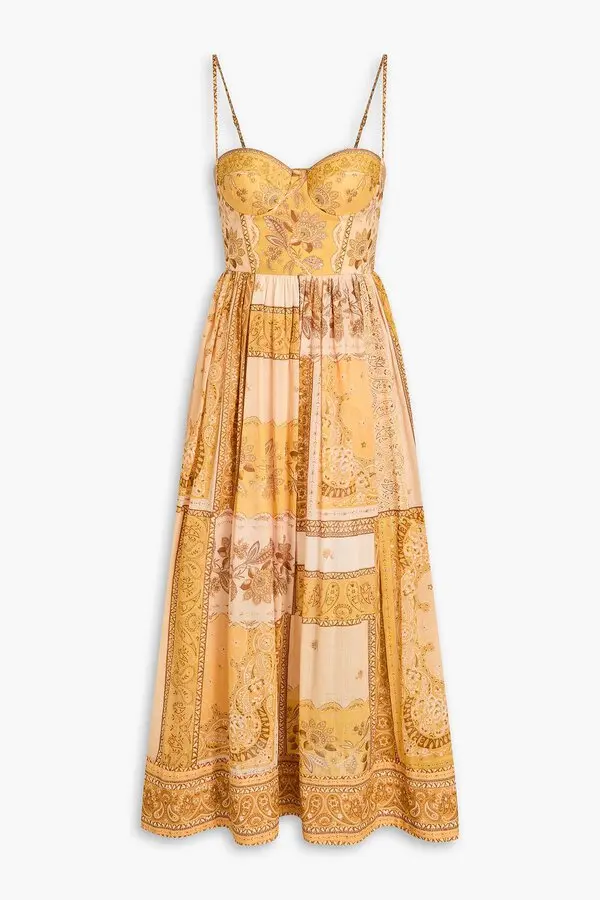 Zimmermann Printed Cotton Midi Dress
