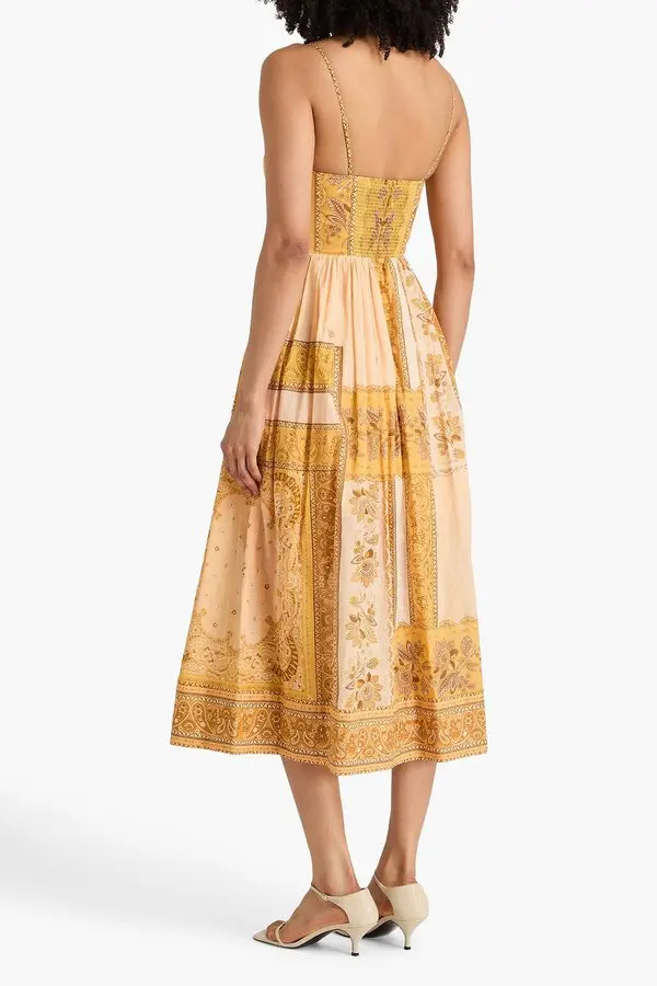 Zimmermann Printed Cotton Midi Dress