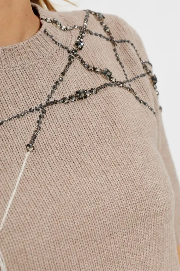 Fabiana Filippi Top With Shimmering Crystals