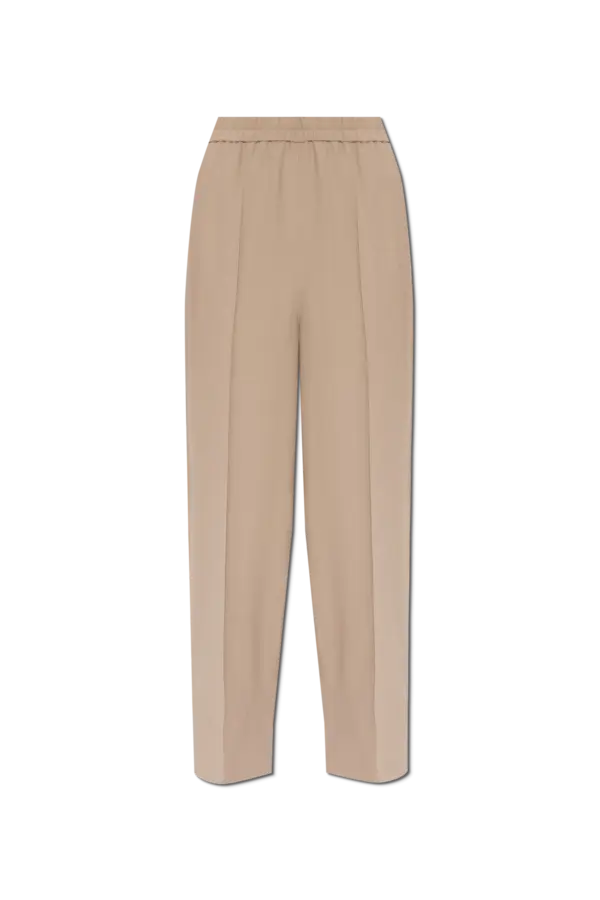 Fabiana Filippi Trousers With Stitching - Beige
