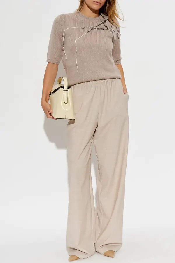 Fabiana Filippi Wool Trousers With Straight-leg Cut