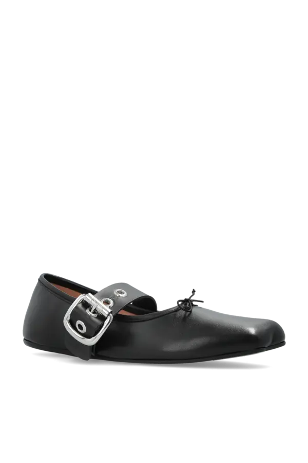 VIVIENNE WESTWOOD Alice' Leather Ballerina Flats With Buckle Detail
