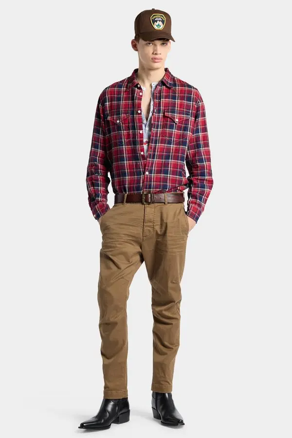 Dsquared2 Stretch Cotton Barrel-leg Chino Trousers