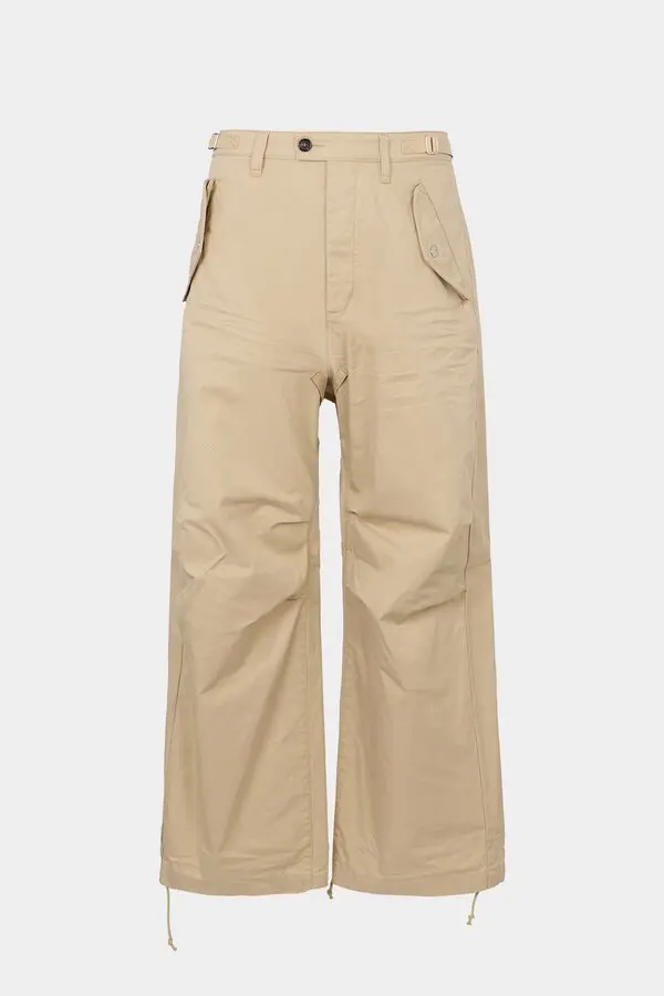 Dsquared2 Utility Cotton Wide Leg Trousers - Beige