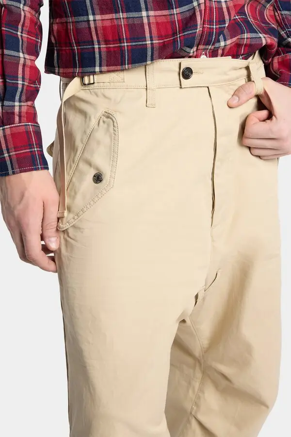 Dsquared2 Utility Cotton Wide Leg Trousers