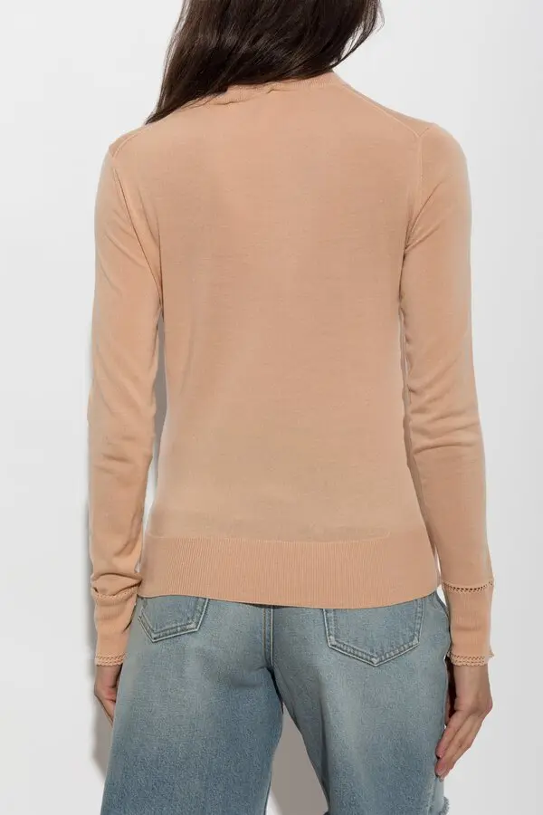 Chloé Wool Top With Embroidered Logo