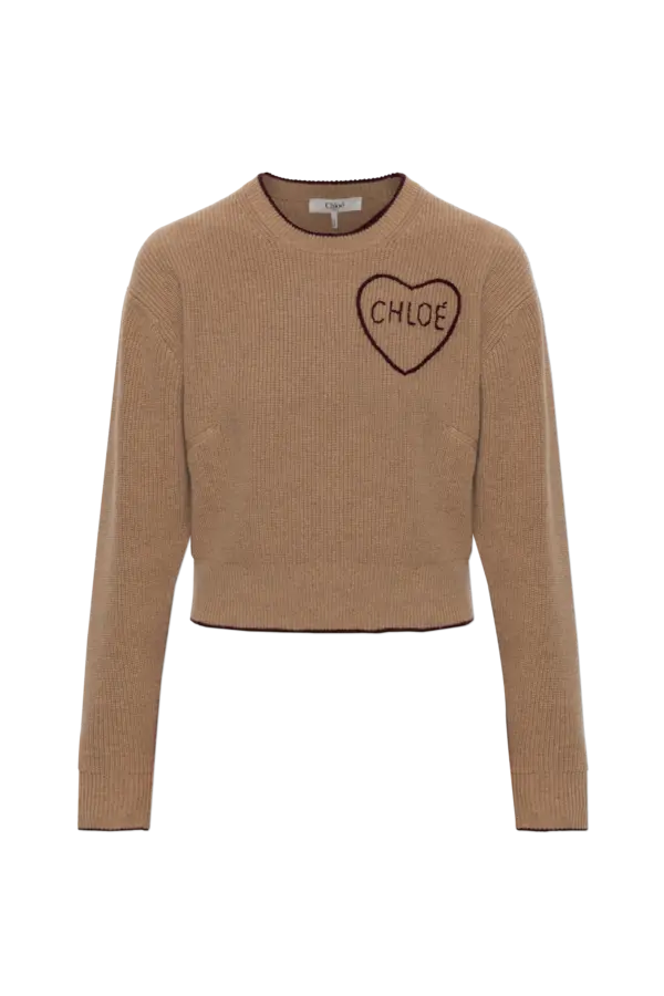 Chloé Wool Sweater With Embroidered Logo