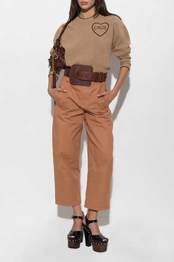 Chloé Wool Sweater With Embroidered Logo