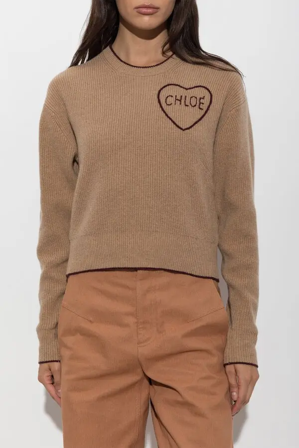 Chloé Wool Sweater With Embroidered Logo