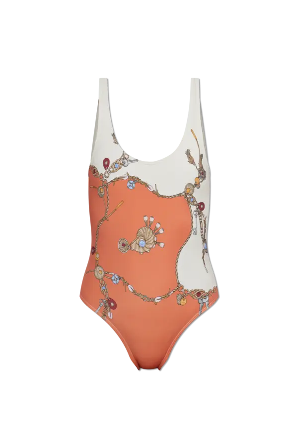 Versace One-piece Swimsuit "stolen Jewels - Orange