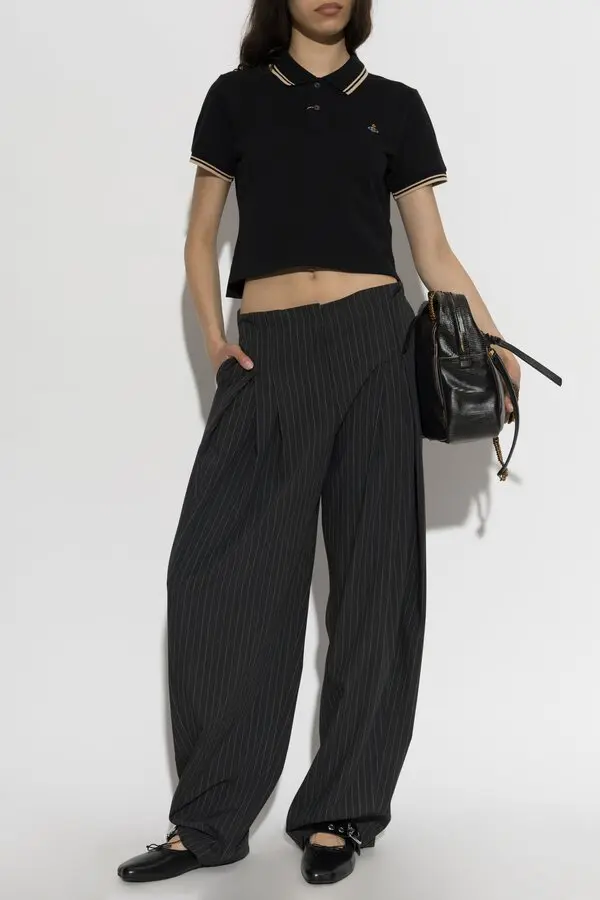 VIVIENNE WESTWOOD Cropped Piqué Polo Shirt