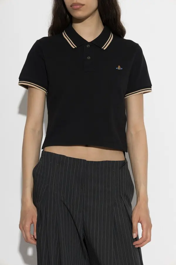 VIVIENNE WESTWOOD Cropped Piqué Polo Shirt