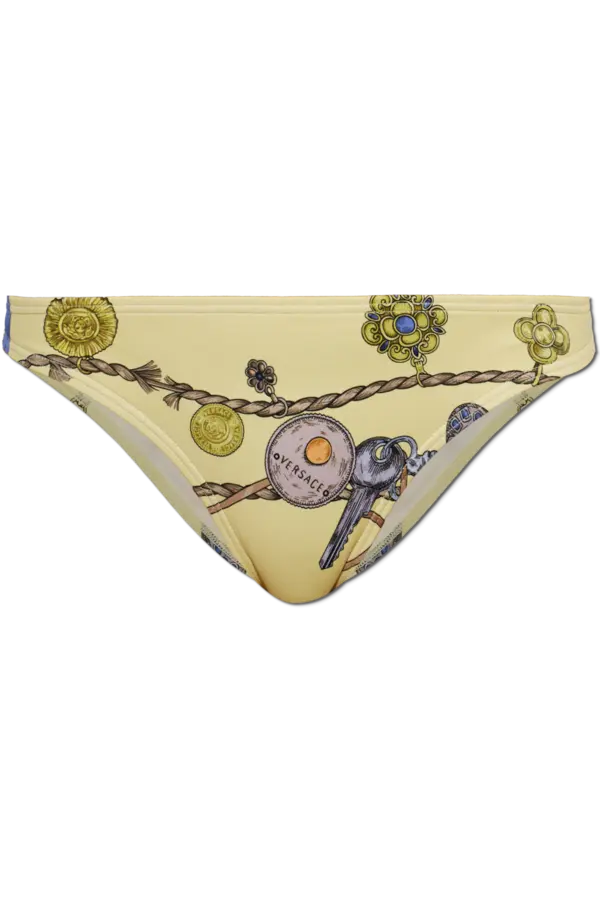 Versace Swimsuit Bottoms With "broken Jewels" Print
