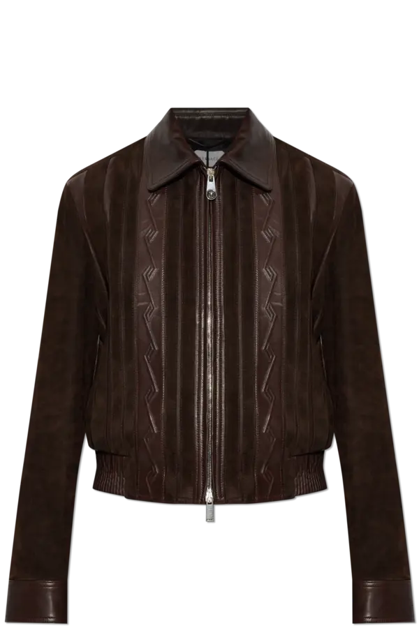 Versace Leather Jacket - Brown