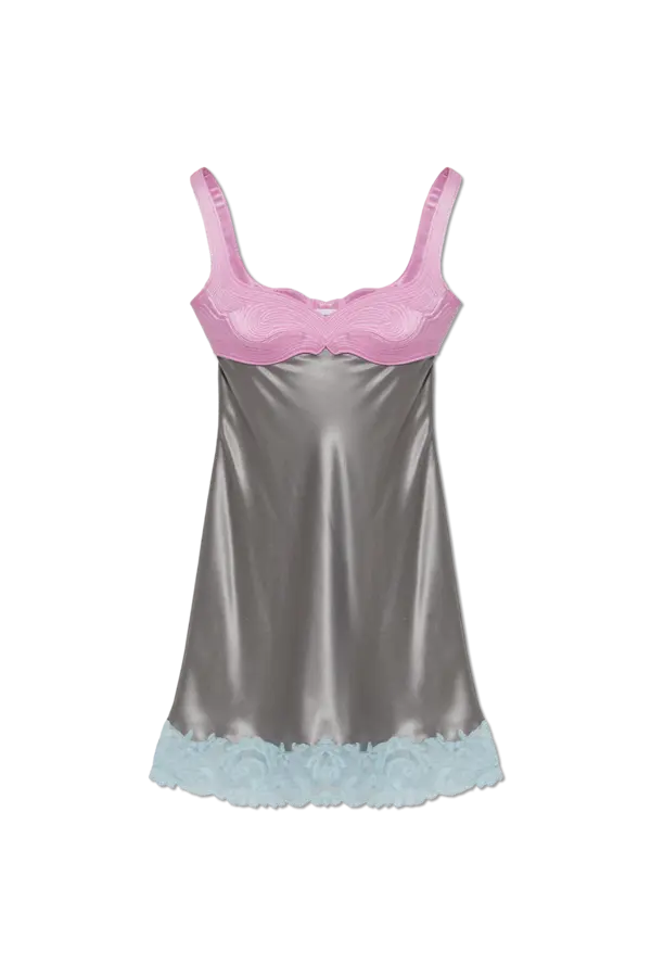 Versace Silk Slip Dress - Grey
