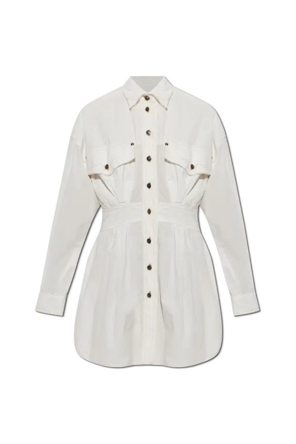 Versace Dress With Contrast Stitching - White