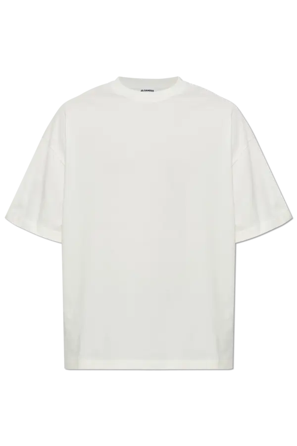 JIL SANDER T-shirt With Printed Logo - Cream