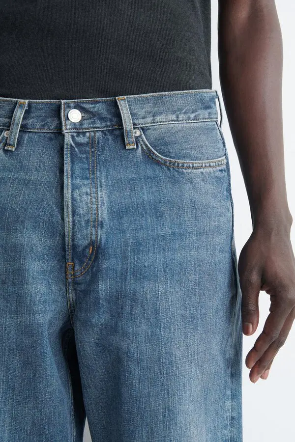 Cos Fold Relaxed-fit Wide-leg Jeans