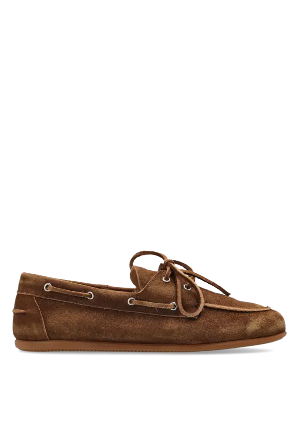 POSA Boat Milano Suede Loafers - Brown