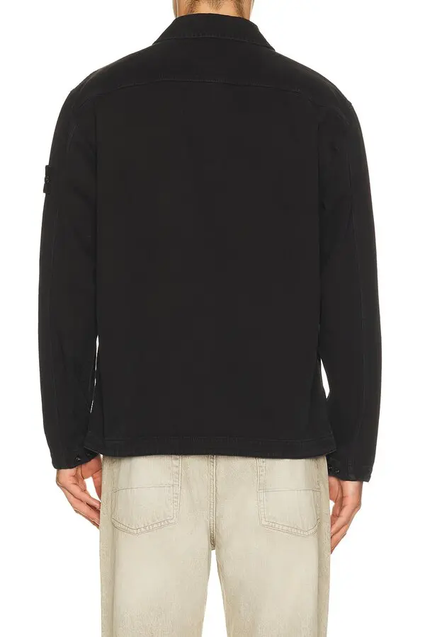 Stone Island Button Up Shirt - Black