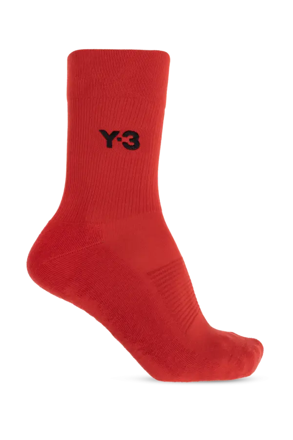 Y3 Socks With Logo - Red