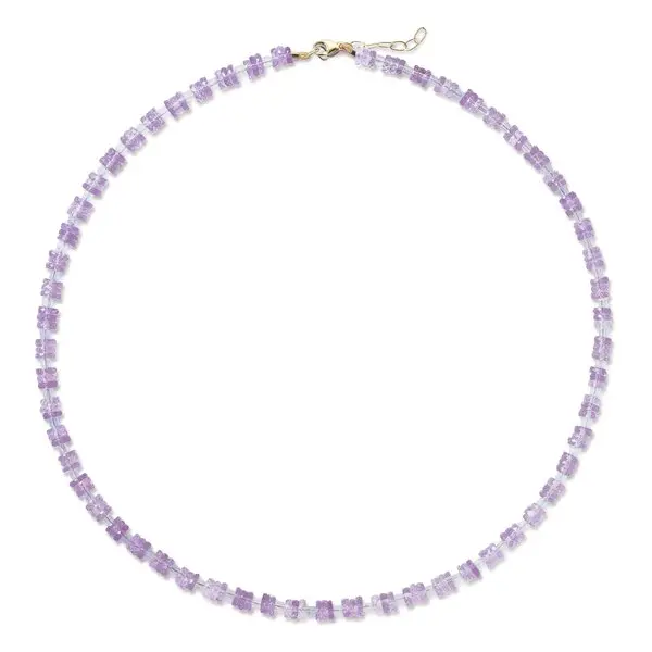 BOMBYX HOUSE Birthstone February Amethyst Heishi Necklace - Purple