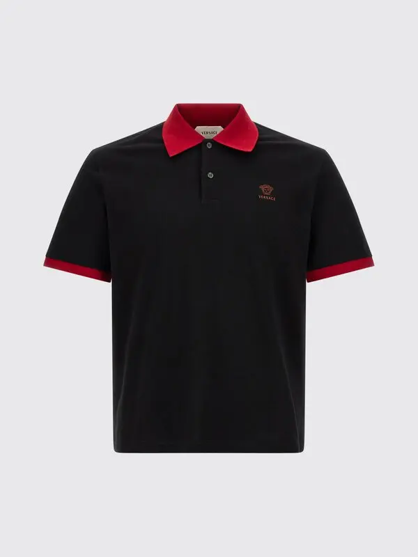 Versace Medusa Logo Cotton Polo Shirt