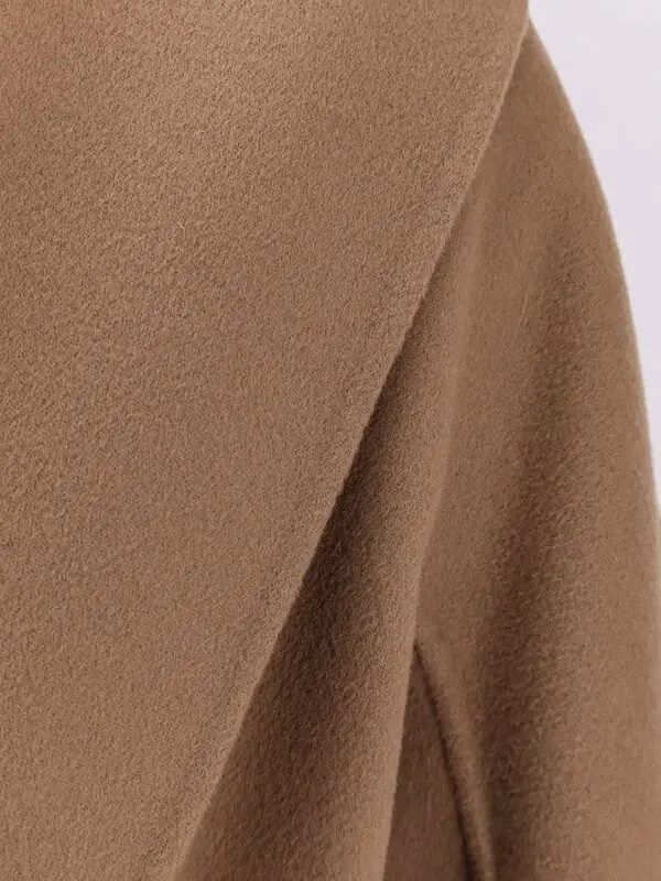 Max Mara Virgin Wool Belted Coat - Multicolor