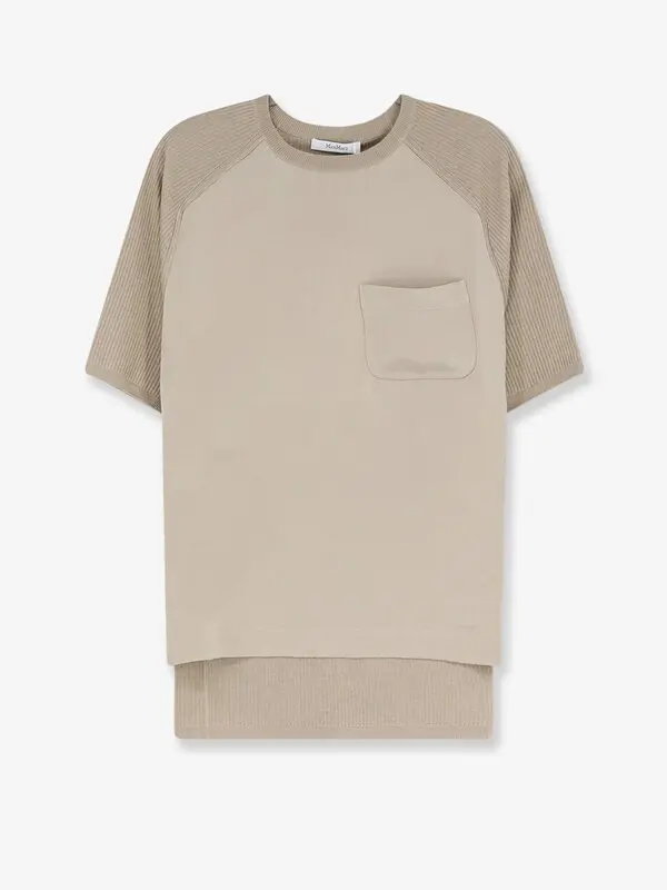 Max Mara Mxmgolfo Silk And Cashmere Top