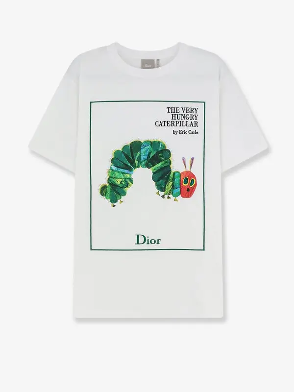 Dior Cotton T-shirt With Book Cover Print And Embroidery - Multicolor