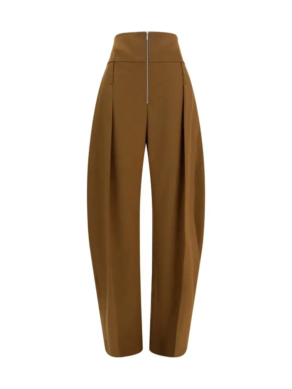 FERRAGAMO Wide Balloon-fit Zip Pants