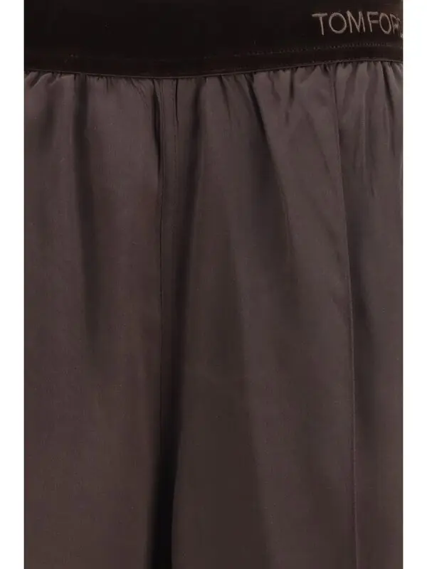 TOM FORD Stretch Silk Satin Wide Leg Pants