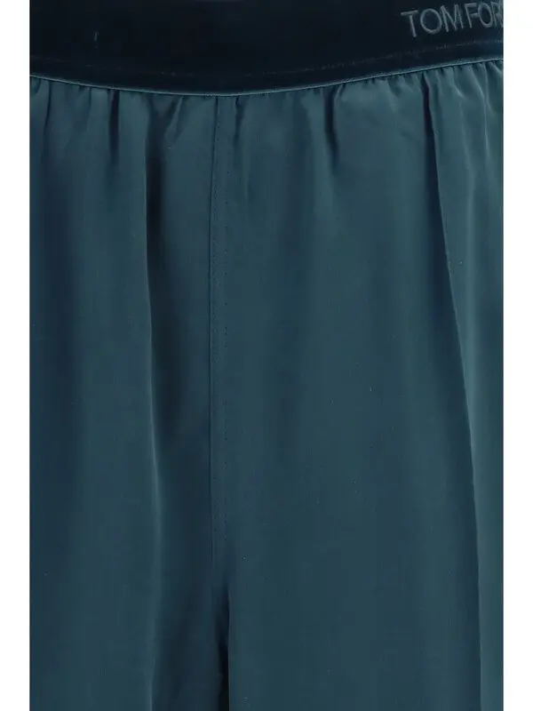 TOM FORD Stretch Silk Satin Wide Leg Pants