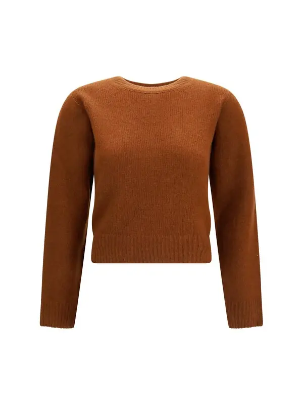 TOM FORD Cashmere And Silk Cropped Crew Neck Sweater - Brown