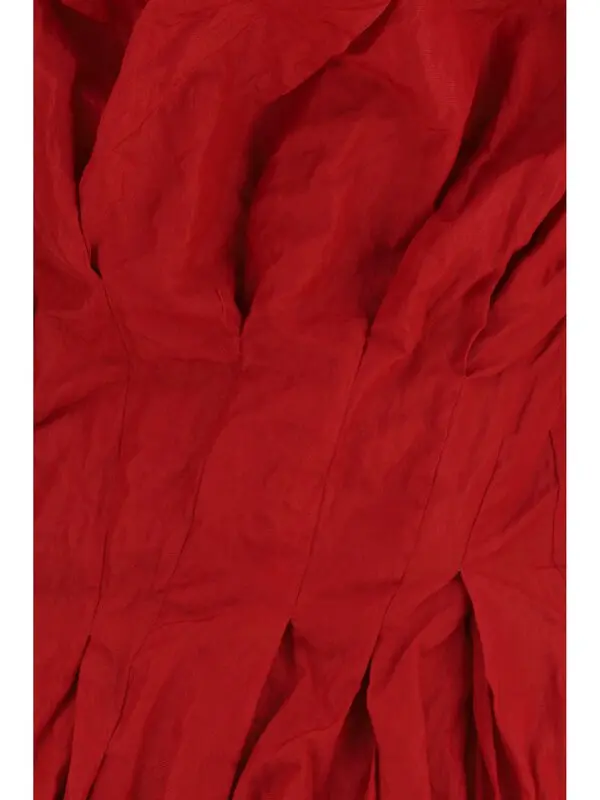 Magda Butrym Draped Mini Dress With Balloon Hem