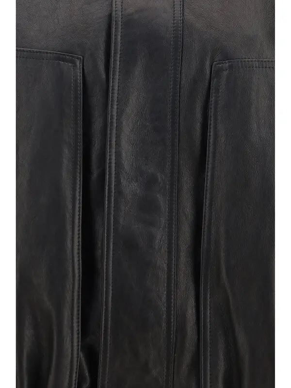 Magda Butrym Leather Jacket - Black