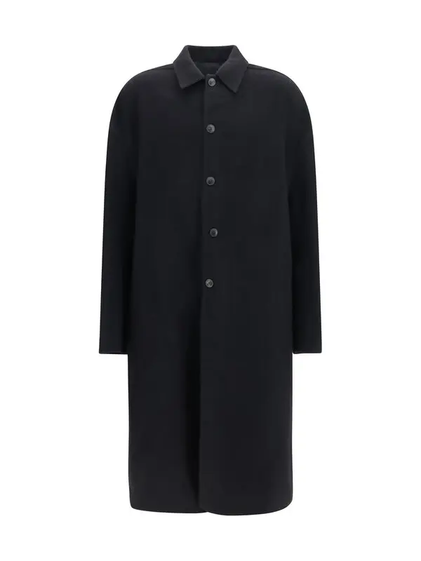 Rick Owens Brad Virgin Wool Coat - Black